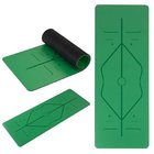 Natural Rubber Yoga Mat, Body alignment lines Non-Slip Fitness pad 5mm Excercise Pad supplier