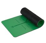 Natural Rubber Yoga Mat, Body alignment lines Non-Slip Fitness pad 5mm Excercise Pad supplier
