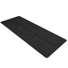 Natural Rubber Yoga Mat, Carved Body position lines Non-Slip Fitness pad 5mm Excercise Pad supplier