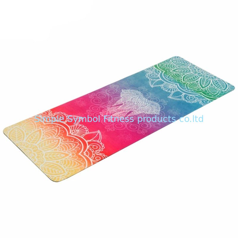 Portable Suede Exercises Mat, Gymnastics Mats, Suede/ Microfiber surface Yoga mats, Color printed yoga mat manufacture supplier
