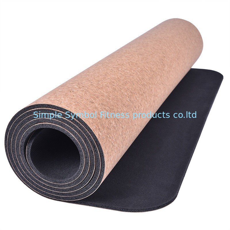 2020 New Cork Material Yoga Mat, Non-Slip Yoga mat, Natural Wood color, Thermal transfer printing, Natural rubber base supplier